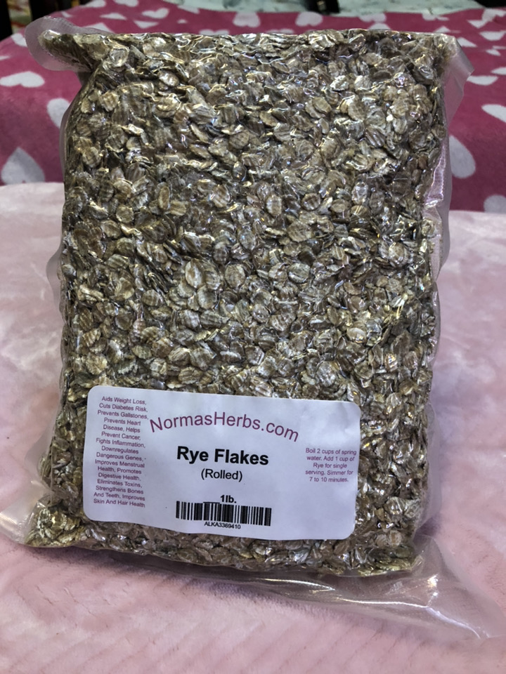 Rye Flakes Rolled (1 lb.) | NormasHerbs.com